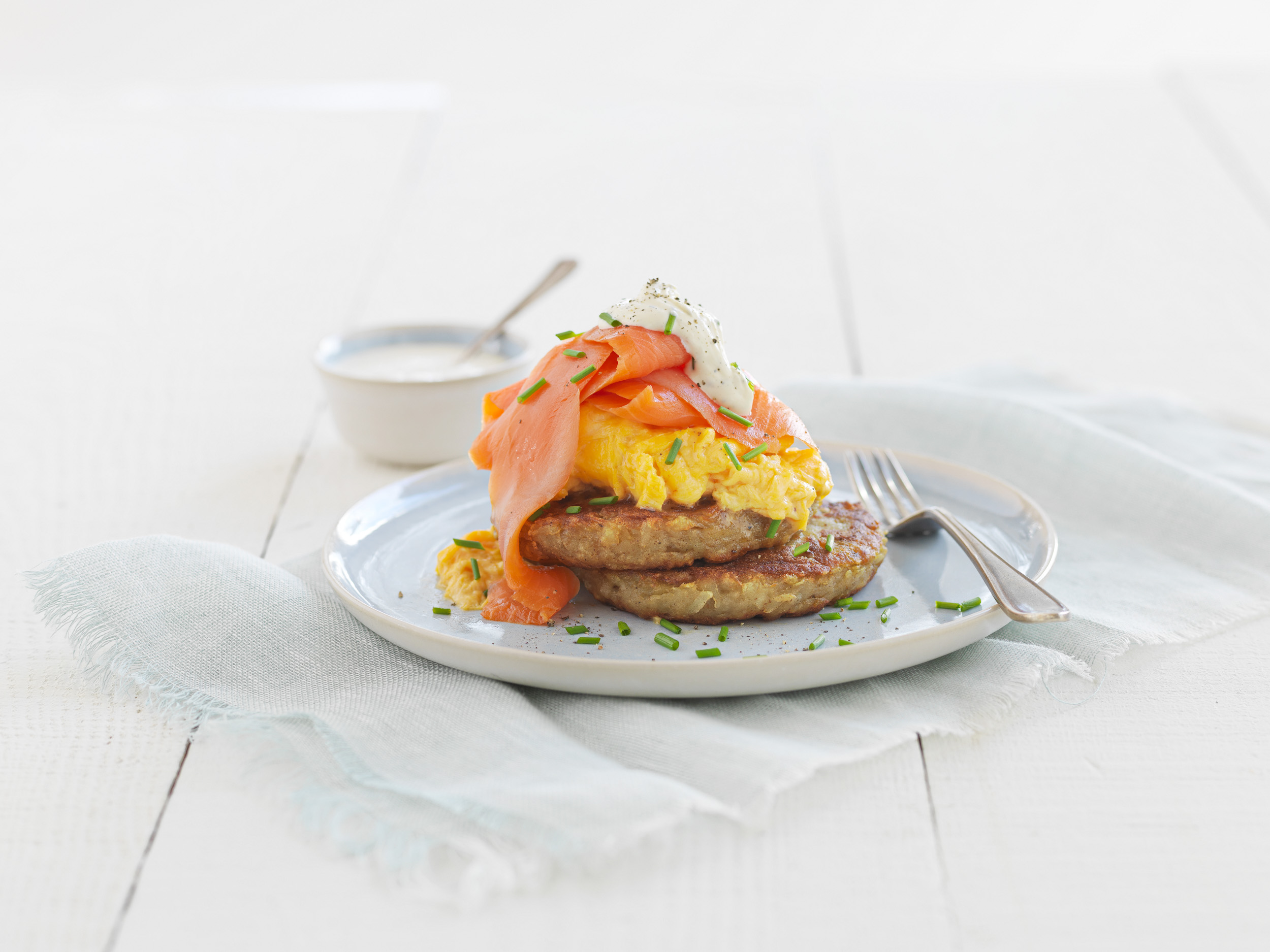 Regal Manuka Smoked Salmon with Boxty & Scrambled Eggs